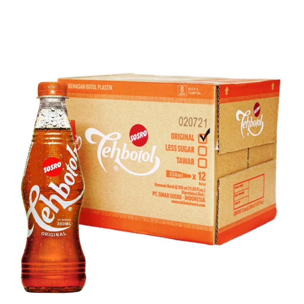 Tehbotol Sosro Jasmine Tea Original – 350ml Iced Tea Bottle, 12 Pack ...