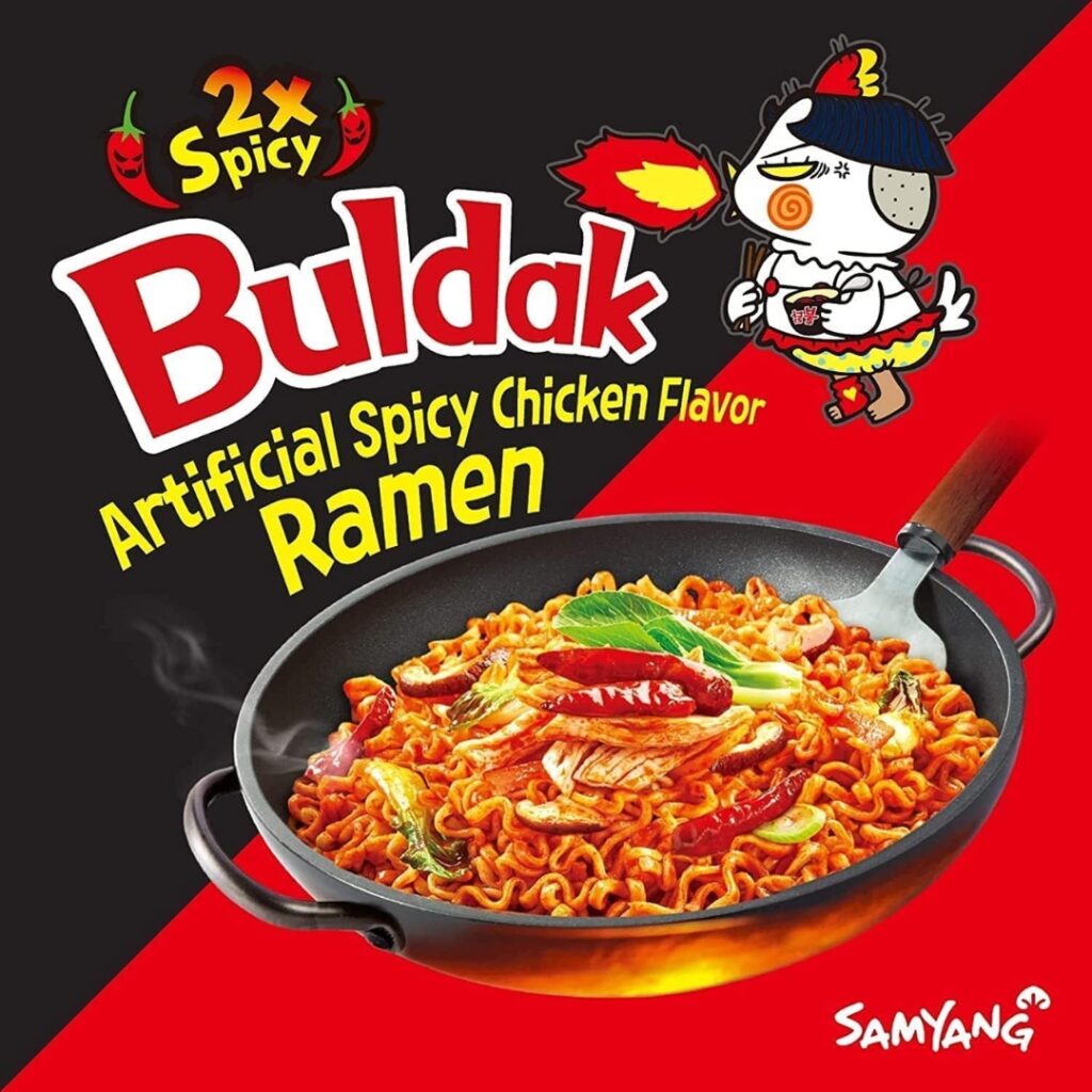 SAMYANG Spicy Hot (2x Spicy) Chicken Flavour Ramen Noodles 140gr - 5 ...