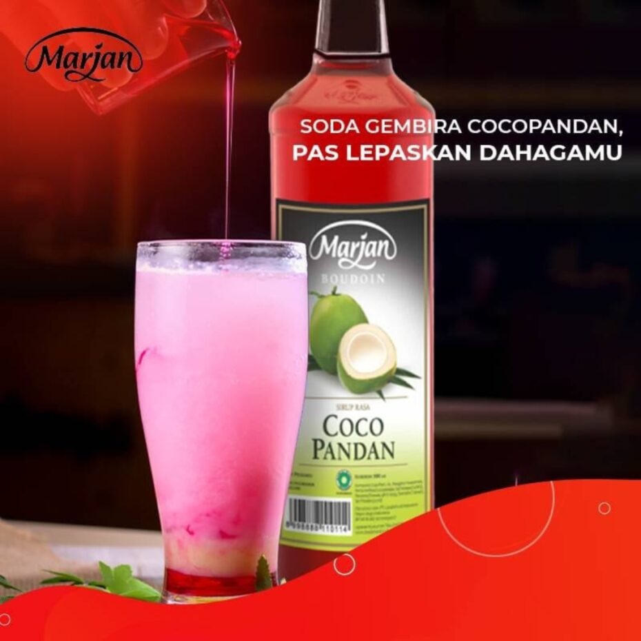 Marjan Boudoin Coco Pandan Syrup 460ml – Authentic Indonesian Halal ...