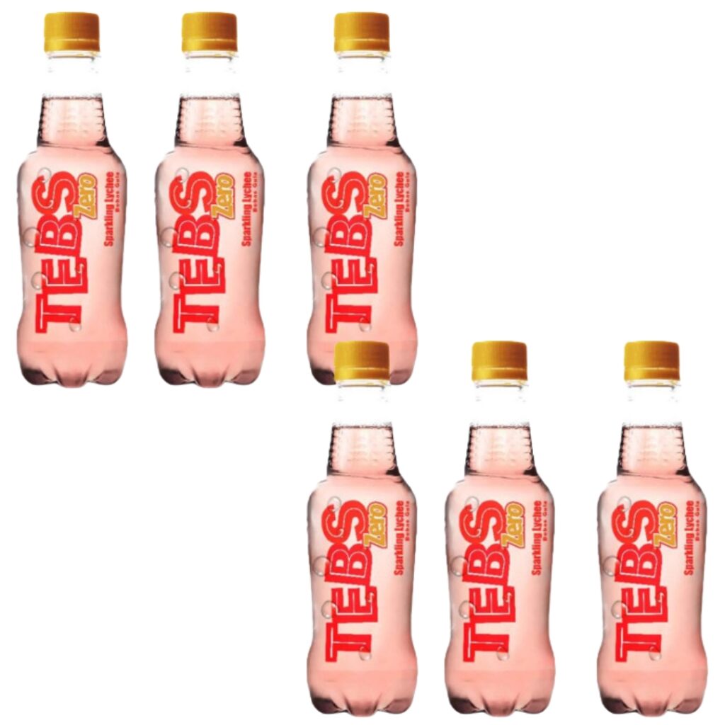 Tebs Zero Sparkling Lychee Tea 300ml Pack of 6 – Sugar Free Indonesian ...